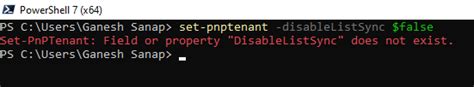 [bug] ` disablelistsync` parameter of `set pnptenant` cmdlet not working · issue 3371 · pnp