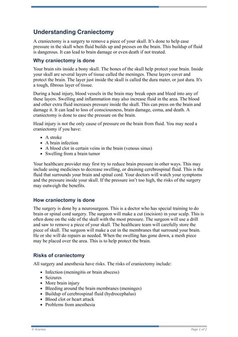 Pdf Understanding Craniectomy Healthclips Online