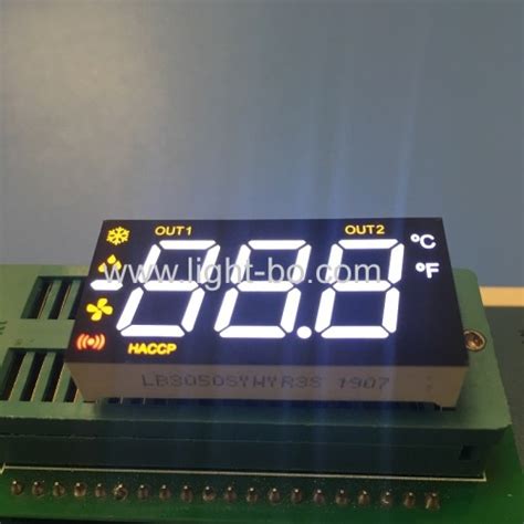 Whiteredyellow 7 Segment Led Display 3 Digit Common Cathode For