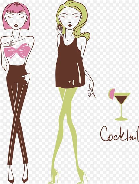 卡通时尚美女设计矢量素材 Png图片素材下载 图片编号9736484 Png素材网