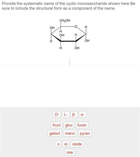 Solved Provide The Systematic Name Of The Cyclic
