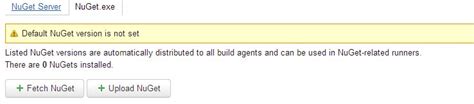 Continuous Integration How To Set Default Nuget Version On Teamcity 8