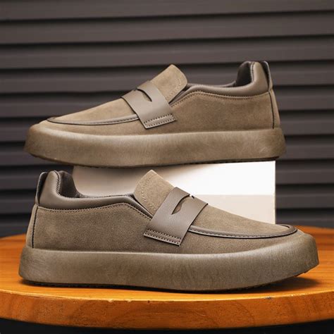 Metroberta Mens Casual Leather Shoes Men Fashion British Style Loafers