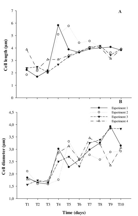 Temporal Variation Of Cell Morphometry Of Nostoc Sp Lbalbr 2 A Cell