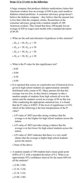 Solved Part Ii Multiple Choice Items 3 Points Each 6
