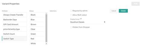 Variant Property Attributes Kibo Help Center