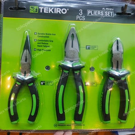 Jual Tang Set 3pc Tekiro Tang Kombinasi 7 Tang Potong 6 Tang Lancip 6