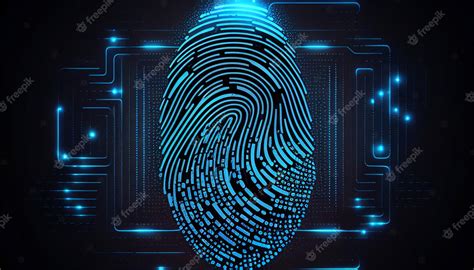 Premium Photo Biometric Fingerprint Digital Scan Technology Illustration Of A Mans Finger