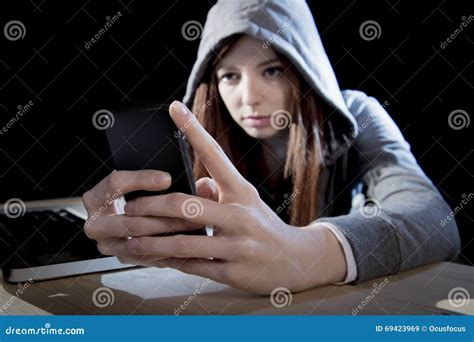 Hacker Spy Girl Stock Image 18365425