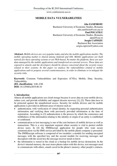 Pdf Mobile Data Vulnerabilities