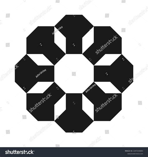 Radial Octagon Shapes Negative Space Icon Stock Vector Royalty Free 2247226893 Shutterstock
