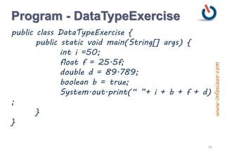 Variables And Data Types Pptx