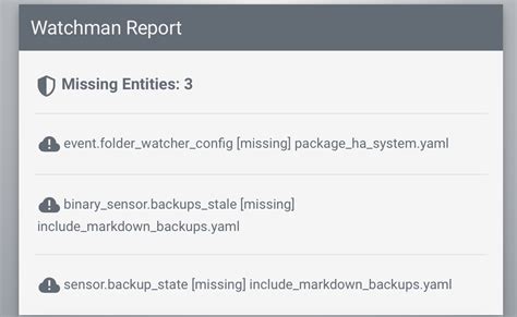 🛡 Watchman Keeps Track Of Missing Entities And Actions In Your Config Files Page 11 Share