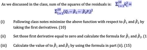 As We Discussed In The Class Sum Of The Squares Of Chegg