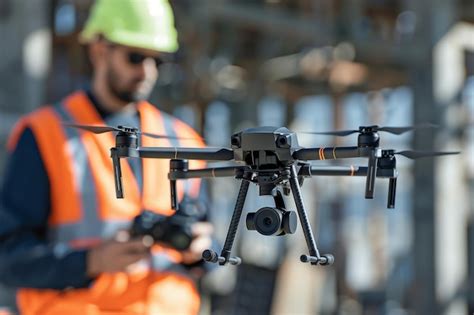Construction Worker Using Drone For Site Surveying Harnessing The Power Of Drones For Site