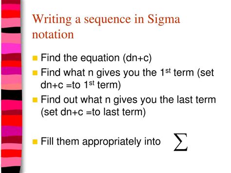 PPT Sigma Notation PowerPoint Presentation Free Download ID