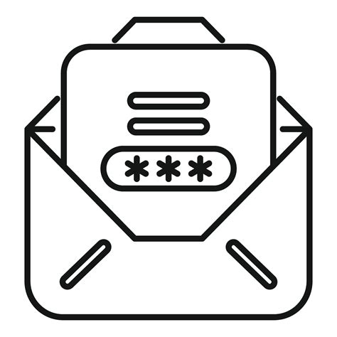 Email Containing Password Protected Document For Secure Data Transfer 49555350 Vector Art At