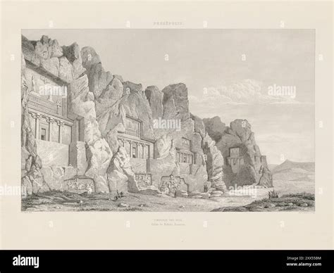 Tomb Of Kings Naqsh E Rustam Valley Persepolis Persia Iran Vintage Historical Engraving By