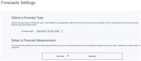 Salesforce Setup Forecast Quota