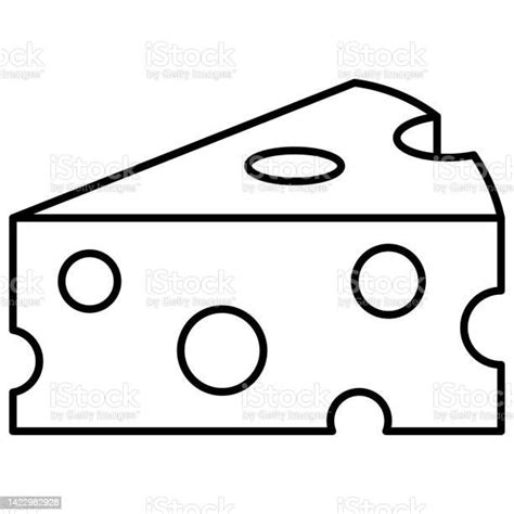 치즈 라인 아트 아이콘 디자인 템플릿 벡터 일러스트 레이 션 0명에 대한 스톡 벡터 아트 및 기타 이미지 0명 구멍 노랑 Istock