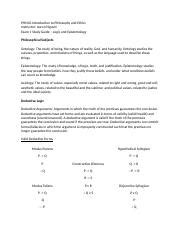 PHI103 F21 Exam 1 Study Guide Docx PHI103 Introduction To Philosophy And Ethics Instructor
