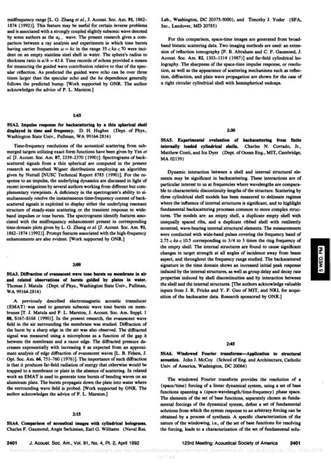 Pdf Windowed Fourier Transforms−application To Structural Acoustics