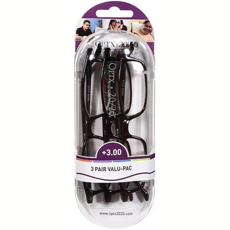 Optx 2020 Classic 300 Reader Strength Reading Glasses 3 Pair Value