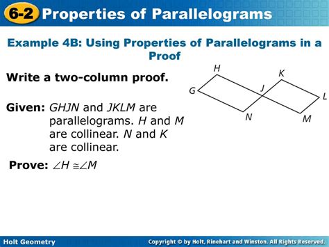 Properties Of Parallelograms Ppt Download