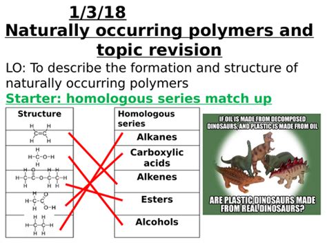New Aqa Gcse Topic 7 Organic Chemistry Naturally Occurring Polymers And Topic Revision
