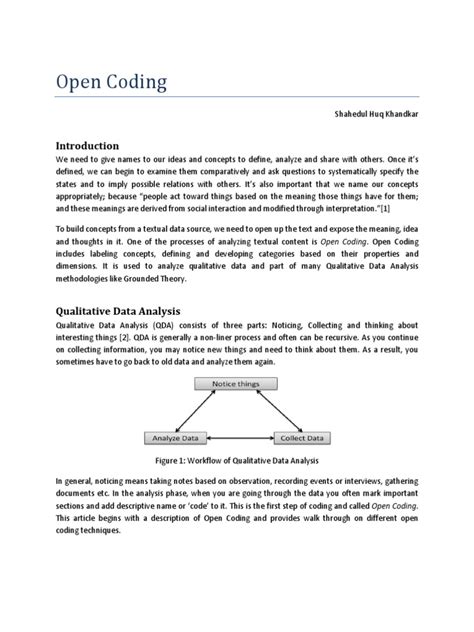 Open Codingpdf Qualitative Research Data