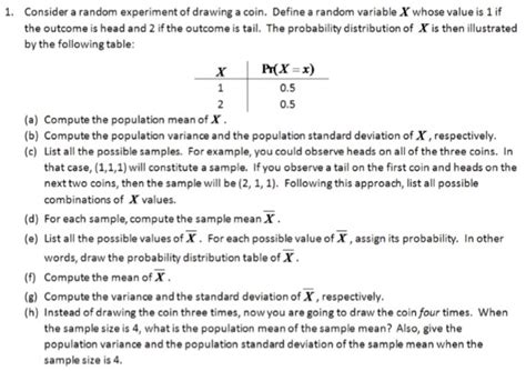 solved consider a random experiment of drawing a coin