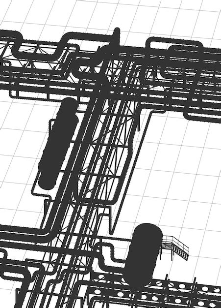 Premium Vector Pipelines At A Chemical Plant