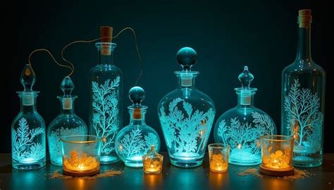 Free Luminous Cyan Decanter Image Decanter Cyan Glowing Download