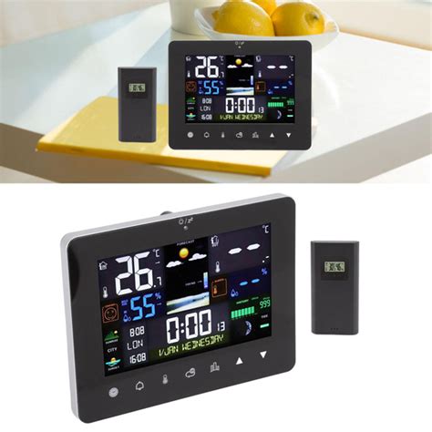 Weather Clock Humidity Temperature Sensor Meter Thermometer Wish