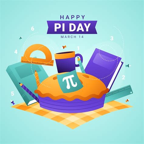 플랫 파이 숫자 그림 무료 벡터