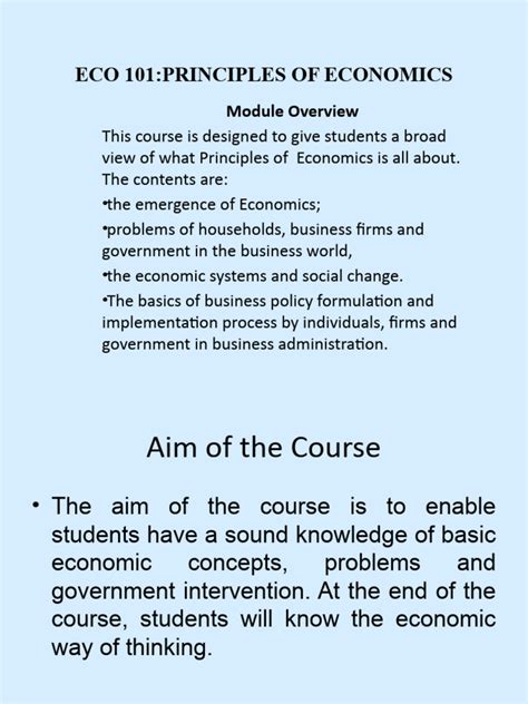 Eco 101 Principles Of Economics Week 1 2 3 Pdf Economies Economics