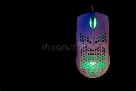 Gaming Mouse With Led Lights Stock Image Image Of Equipment Component