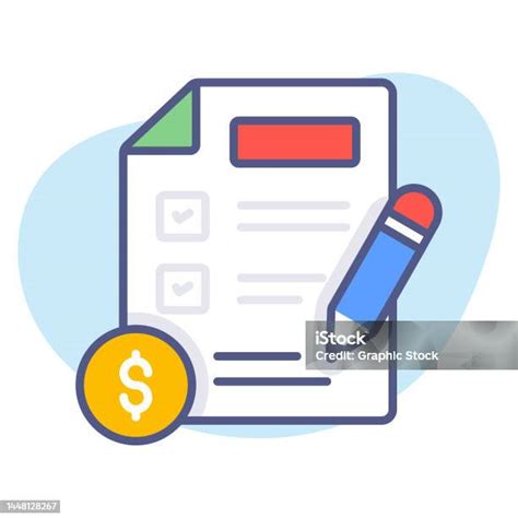 재무 제표 재무 보고서 프리미엄 품질의 벡터 일러스트레이션 개념 플랫 라인 아이콘 개념에 대한 스톡 벡터 아트 및 기타 이미지 개념 개념과 주제 그래프 Istock