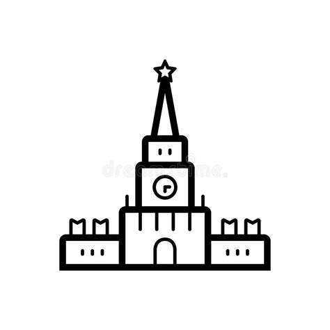 Kremlin Icon Vector From Travelling Collection Thin Line Kremlin Outline Icon Vector