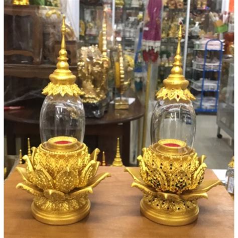 ครอบแก้ว ใส่องค์พระ บรรจุพระธาตุ ทิพย์ปทุมมงคล Shopee Thailand