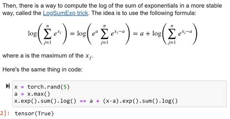 Summation Formulas Log