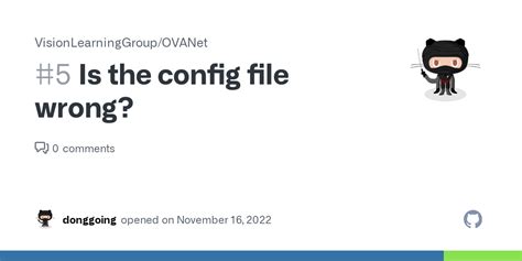 Is The Config File Wrong · Issue 5 · Visionlearninggroup Ovanet · Github
