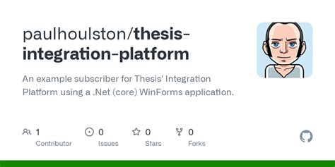 Github Paulhoulstonthesis Integration Platform An Example Subscriber For Thesis Integration