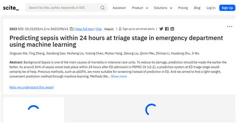 Predicting Sepsis Within 24 Hours At Triage Stage In Emergency Department Using Machine Learning