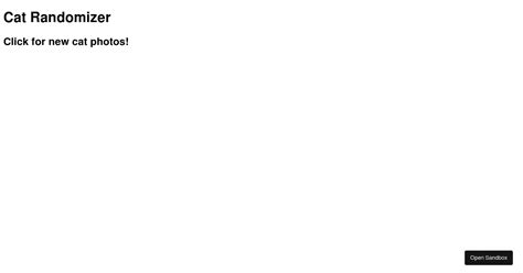 Cat Randomizer Codesandbox