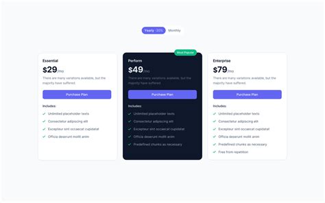 Tutorial How To Create A Pricing Table With A Monthlyyearly Toggle In Tailwind Css Rtailwindcss