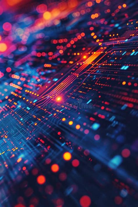 Close Up View Of A Computer Circuit Board Perfect For Technology And Electronics Concepts Stock