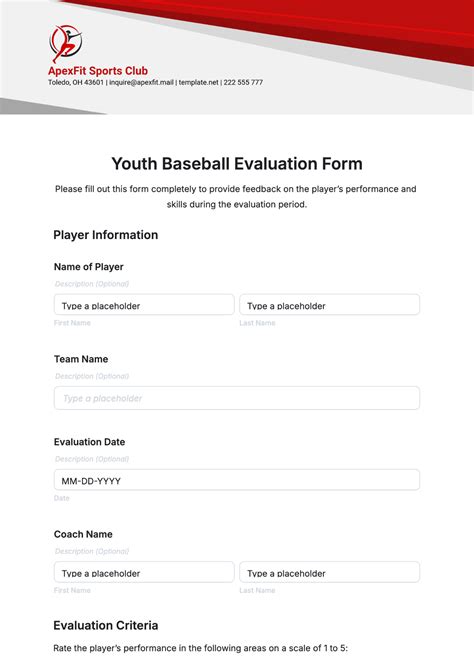 Free Chef Evaluation Form Template To Edit Online