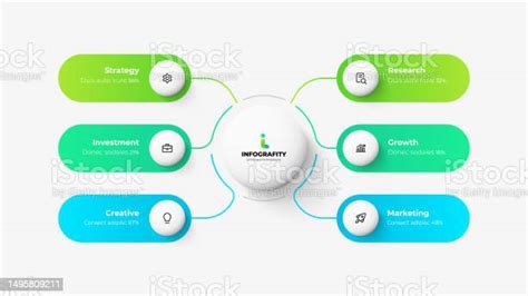 순서도 인포그래픽 슬라이드입니다 6가지 옵션이 있는 비즈니스 프로젝트 시각화의 개념입니다 인포차트 디자인 템플릿 0명에 대한 스톡 벡터 아트 및 기타 이미지 Istock