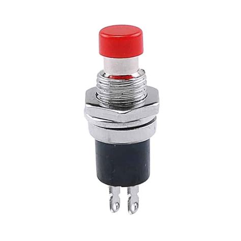 Mini Push Button Switch Black Or Red No Or Nc Contacts